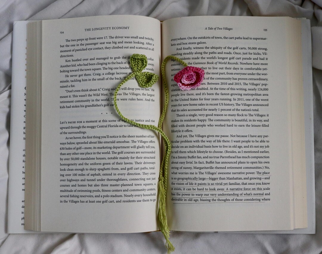 Leaf Sprout & Flower Micro-crochet Bookmarks - Etsy