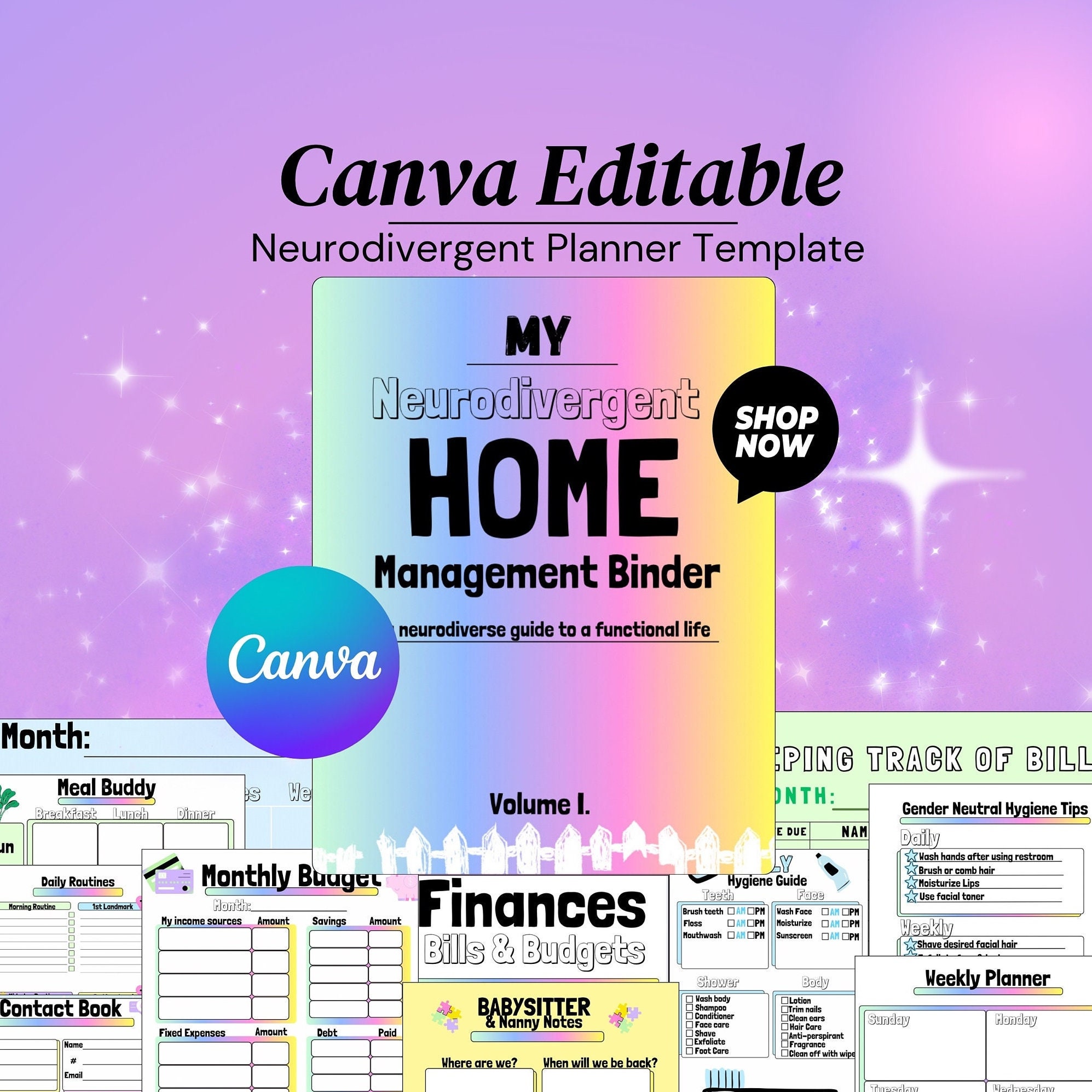 Printable Neurodivergent Home Management Template - Etsy