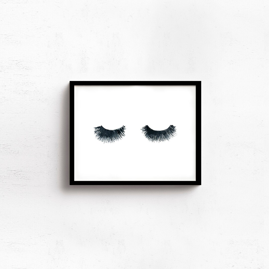 Eyelashes Fashion Watercolor Art Print, Eyelashes Wall Art, Fashion ...