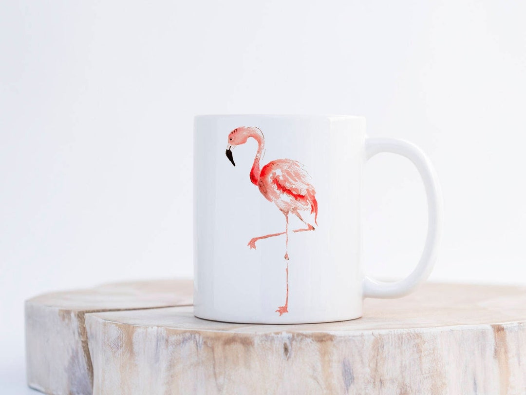 Flamingo Coffee Mug, Watercolor Art, Animal Tea Mug - Etsy