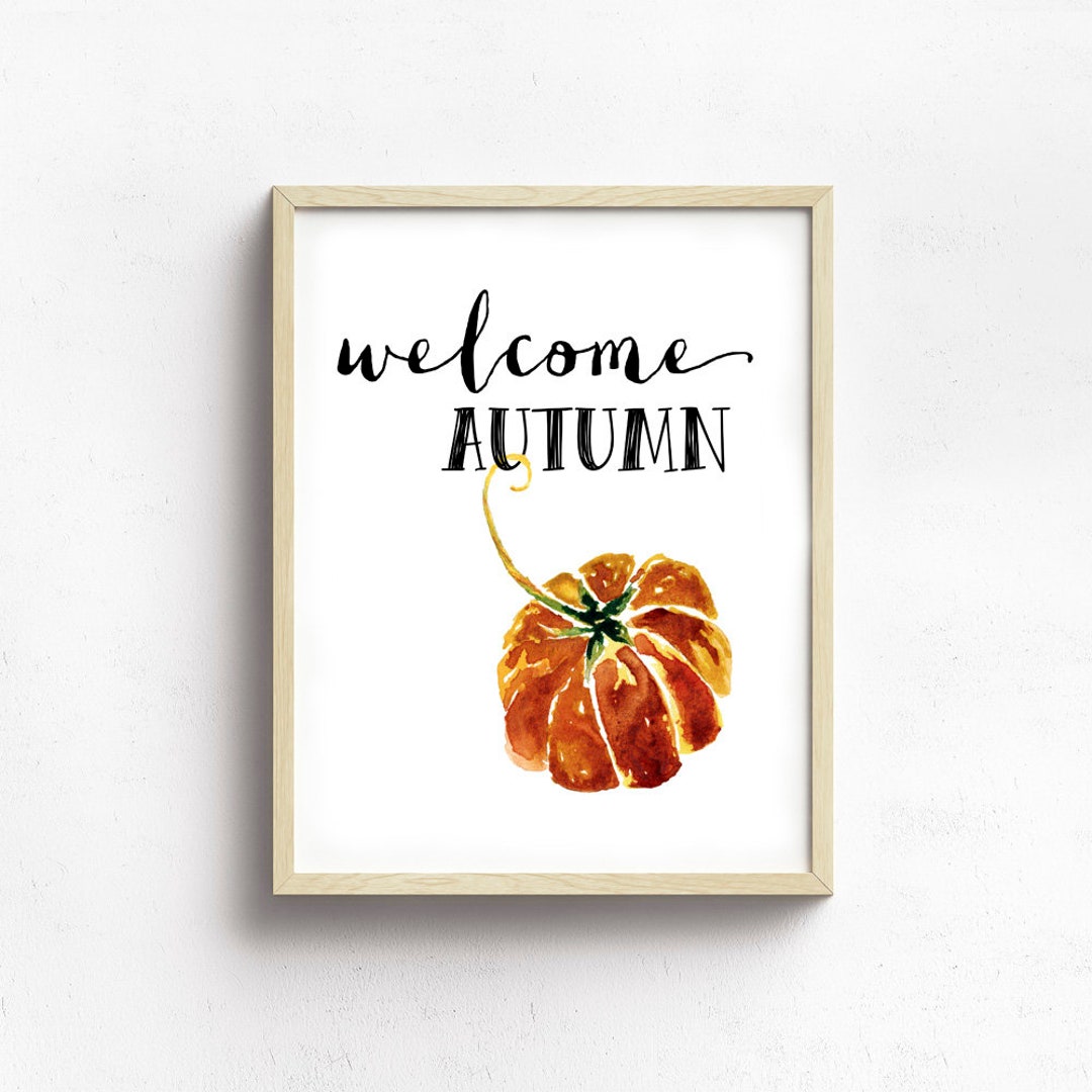 Digital Download, Printable Wall Art, Fall Watercolor Print, Autumn ...