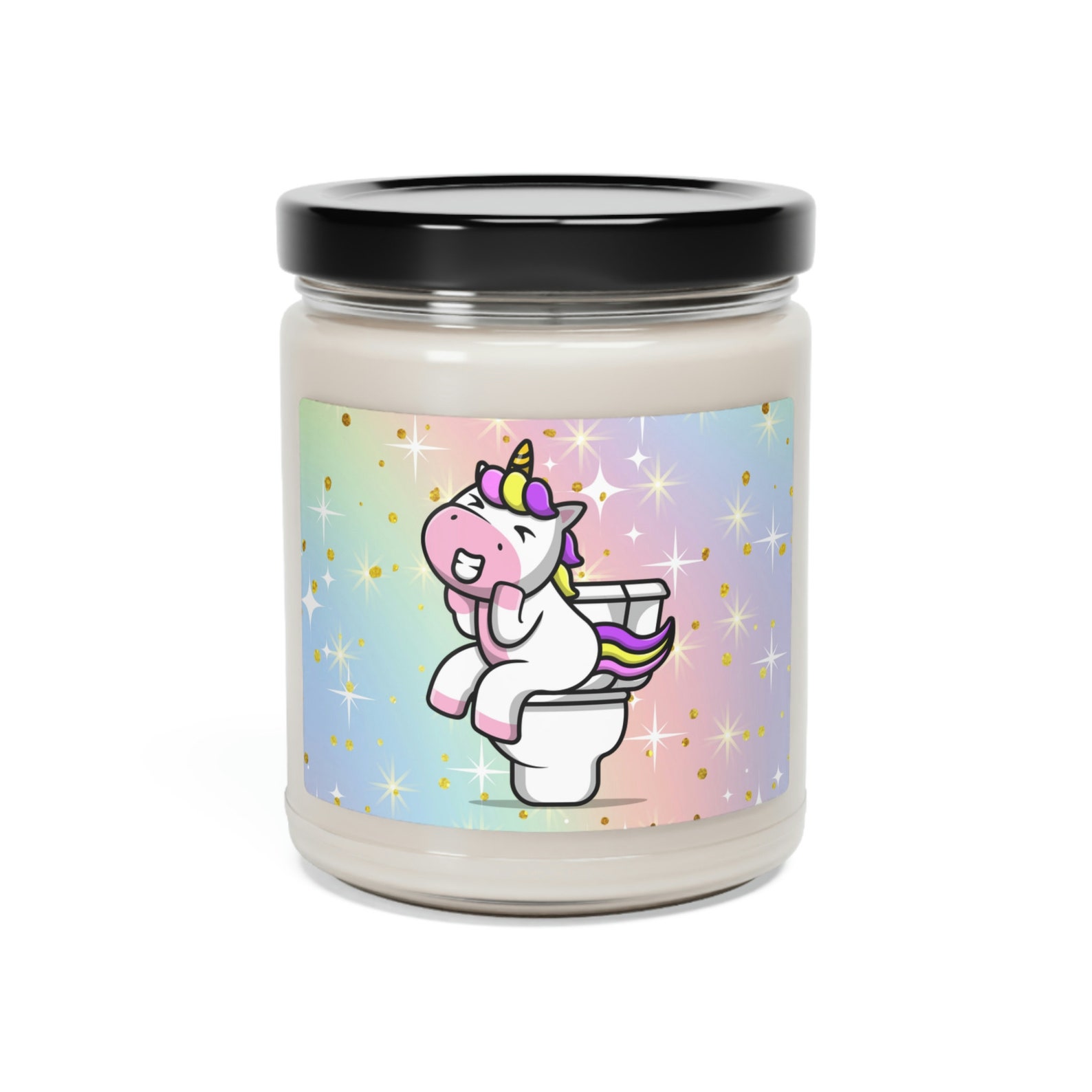 Pooping Unicorn Candle Funny Bathroom Decor Candle Jar Apple, Cinnamon ...