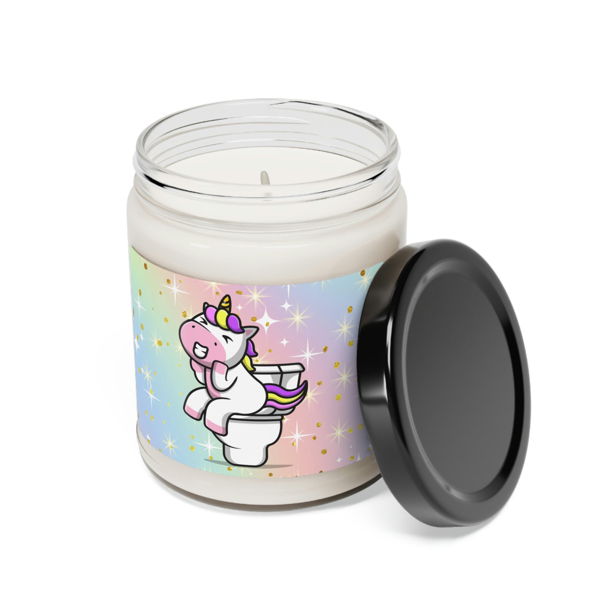 Pooping Unicorn Candle Funny Bathroom Decor Candle Jar Apple, Cinnamon ...