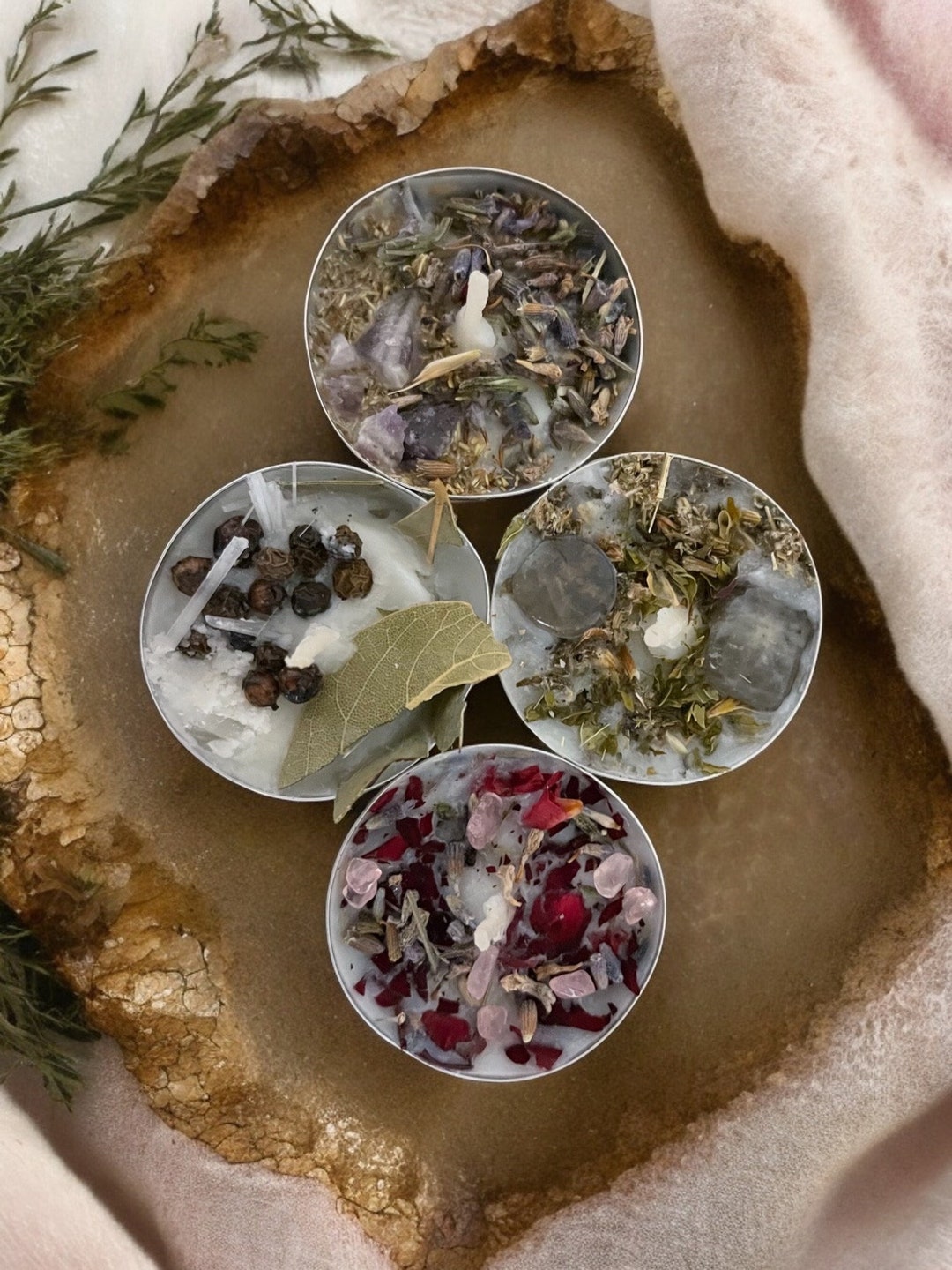 Meditation/ Prayer/ Intention Setting Dressed Ritual Tea Light Candles ...