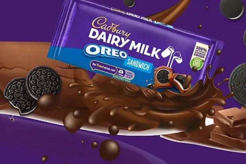 Cadbury Dairy Milk OREO Sandwich Chocolate Bar, With OREO Biscuit Piece ...