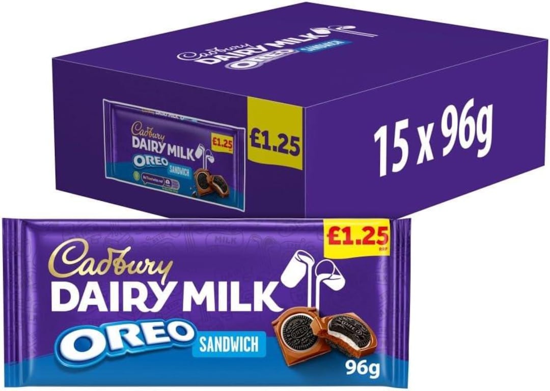 Cadbury Dairy Milk OREO Sandwich Chocolate Bar, With OREO Biscuit ...