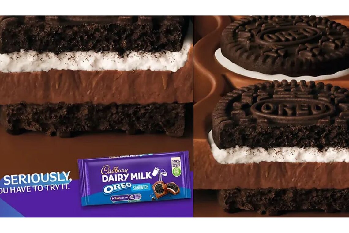 Cadbury Dairy Milk OREO Sandwich Chocolate Bar, With OREO Biscuit Piece ...