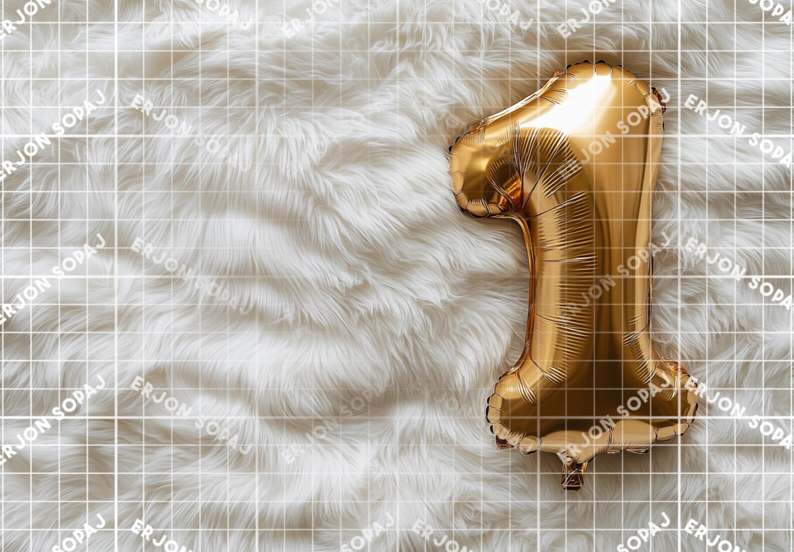 12 Months Digital Background, Background for Newborns, Golden Number ...