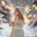 Christmas Digital Background, Bokeh Lights, Winter Wonderland, Holiday ...