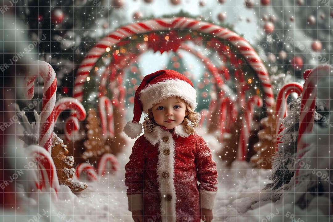 Christmas Digital Backgrounds, Christmas Digital Backdrops, Gingerbread ...
