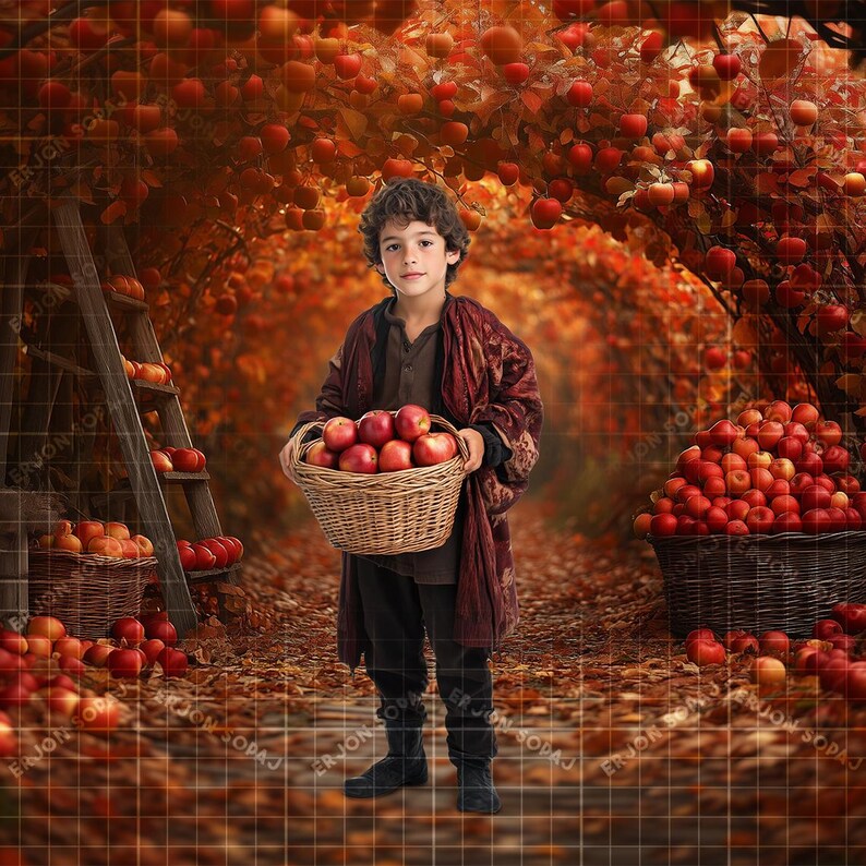 Apple Orchard Digital Background, Photography Composite, Backdrop for ...