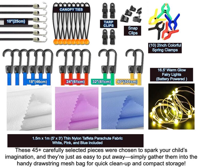 Ultimate Blanket Fort Kit for Kids | DIY Fort-building Set With Lights ...