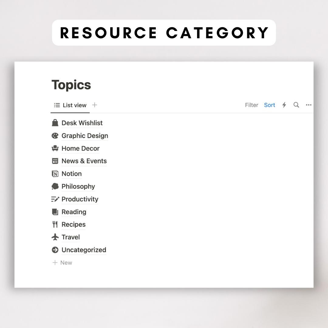 Notion Template: Resource Hub | Digital Resources, Business, Study ...