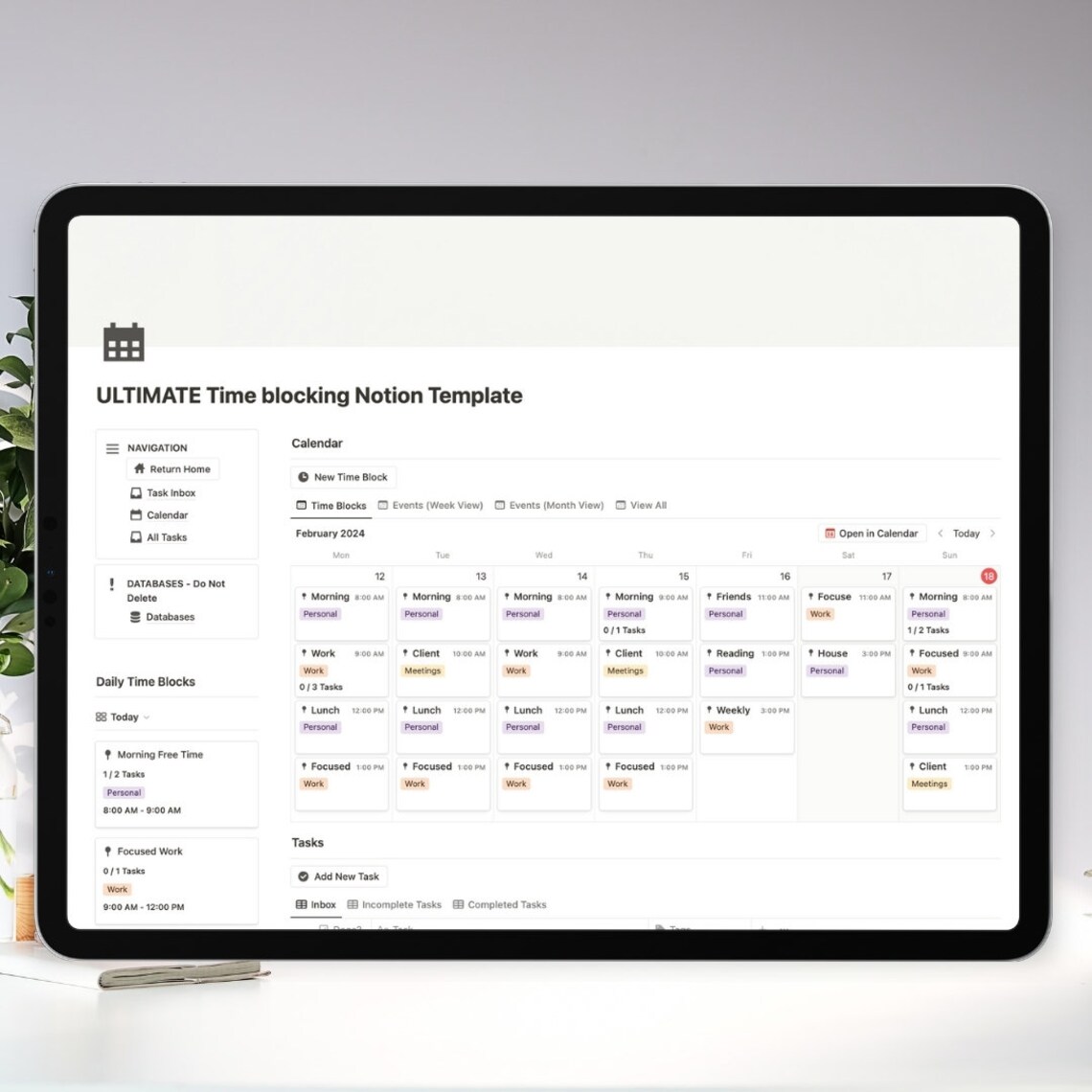 ULTIMATE Time Block Planner Notion Template - Etsy