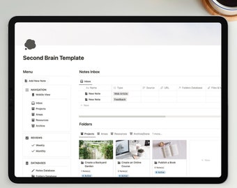 Notion Template: ULTIMATE Second Brain | Building a Second Brain | PARA ...