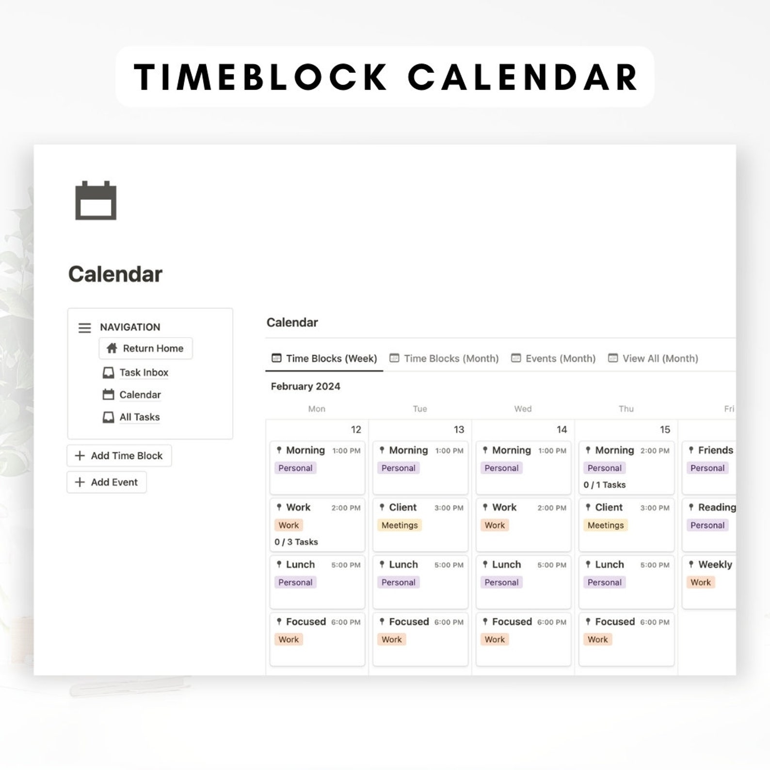 ULTIMATE Time Block Planner Notion Template - Etsy