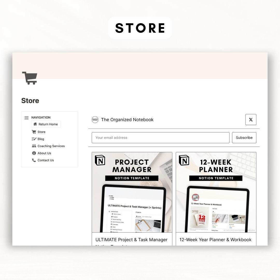 Personal Website Notion Template - Etsy