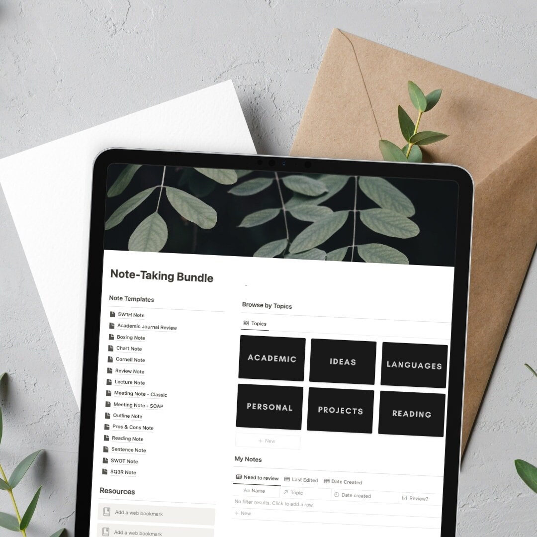Note-taking Notion Template Bundle - Etsy