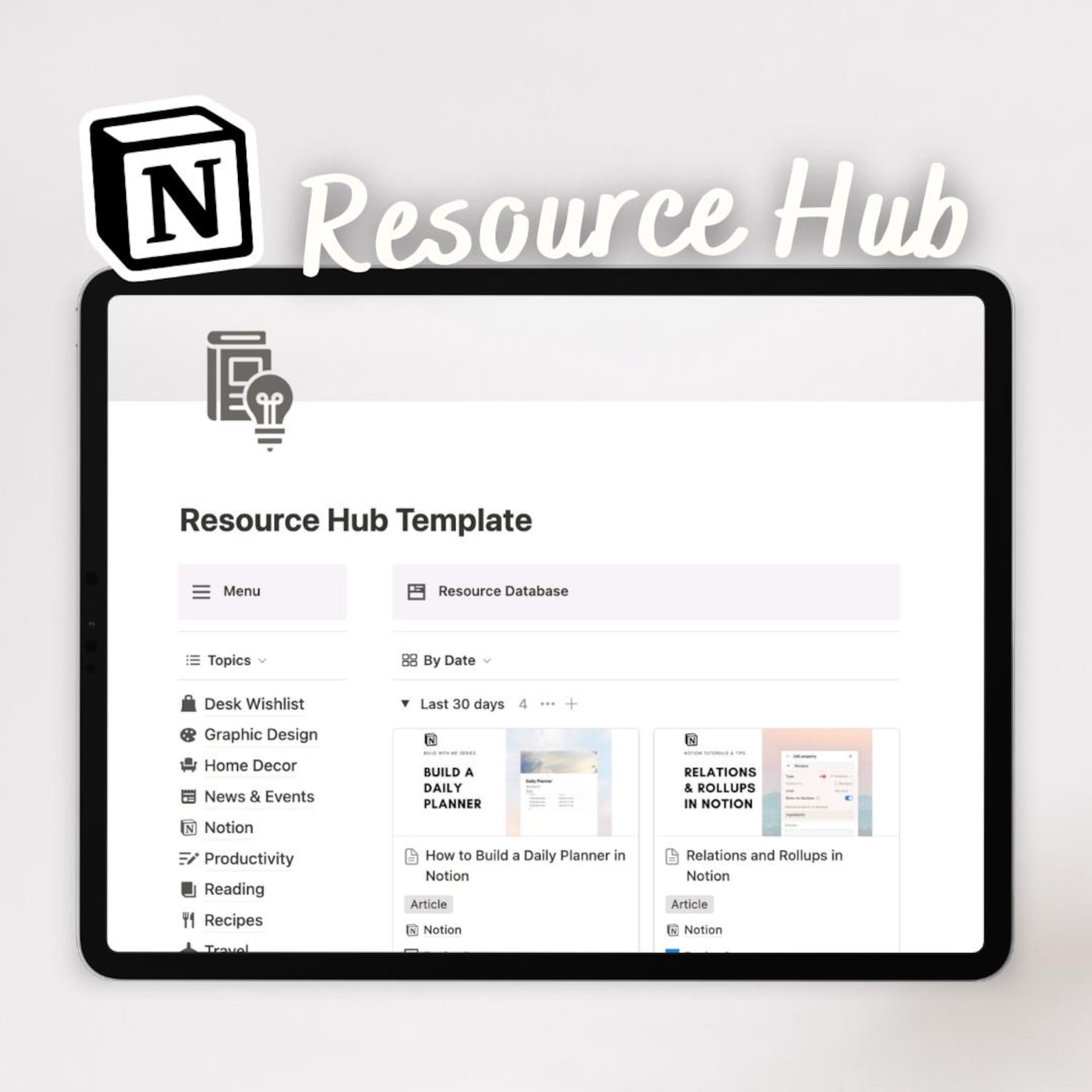 Notion Template: Resource Hub | Digital Resources, Business, Study ...