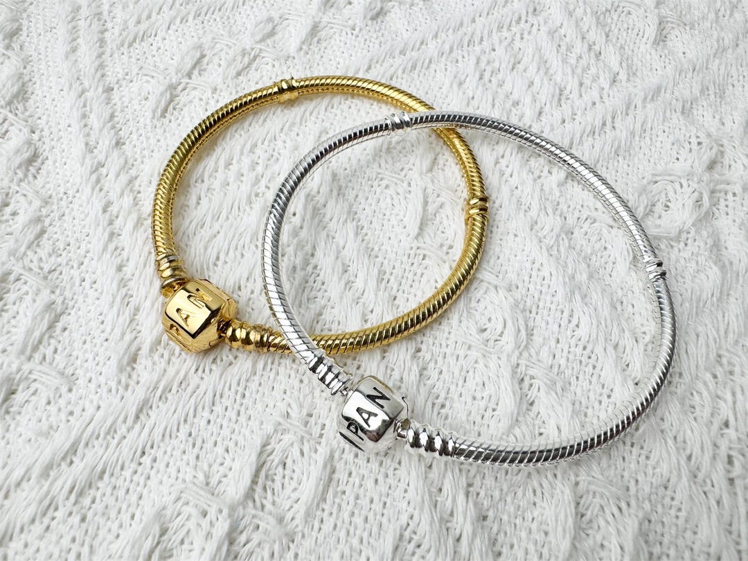 Pandora Classic Clasp Chain Bracelet, S925 Silver Snake Chain Bracelet ...