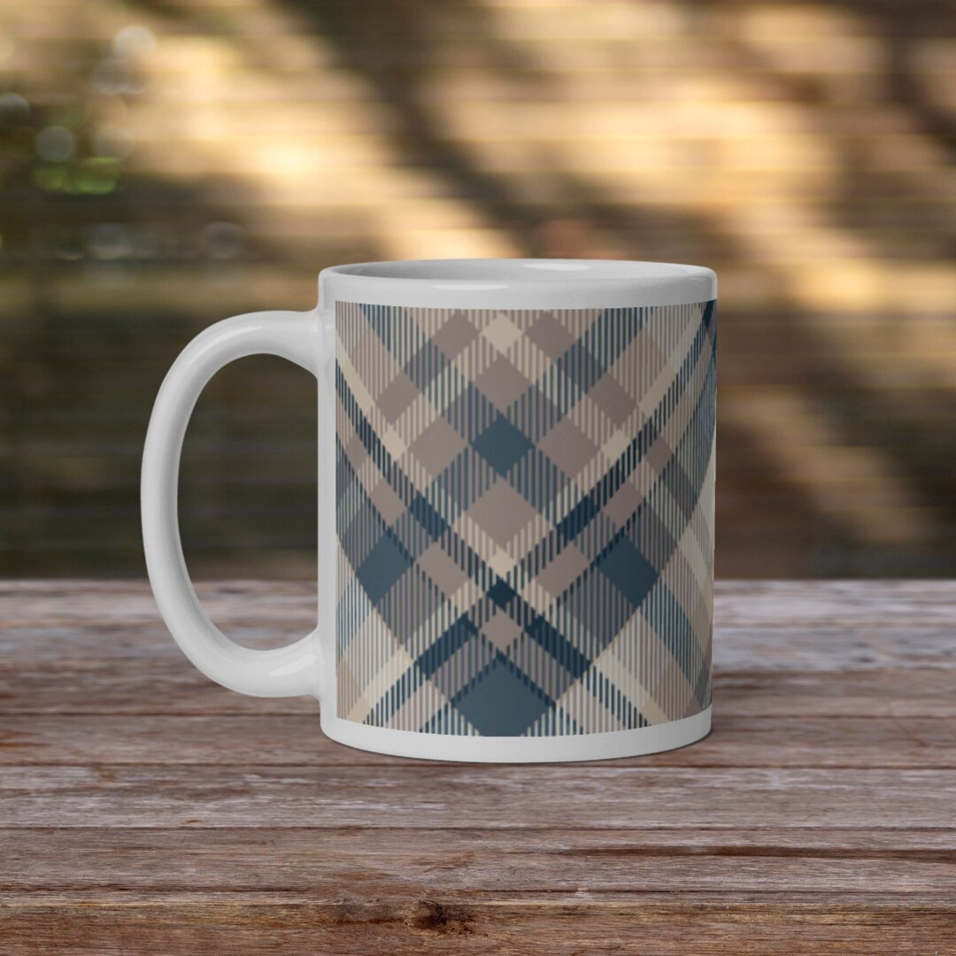 Tartan Plaid Mug Tartan Plaid Cup Plaid Mug Gift for Him Plaid Mug Gift ...