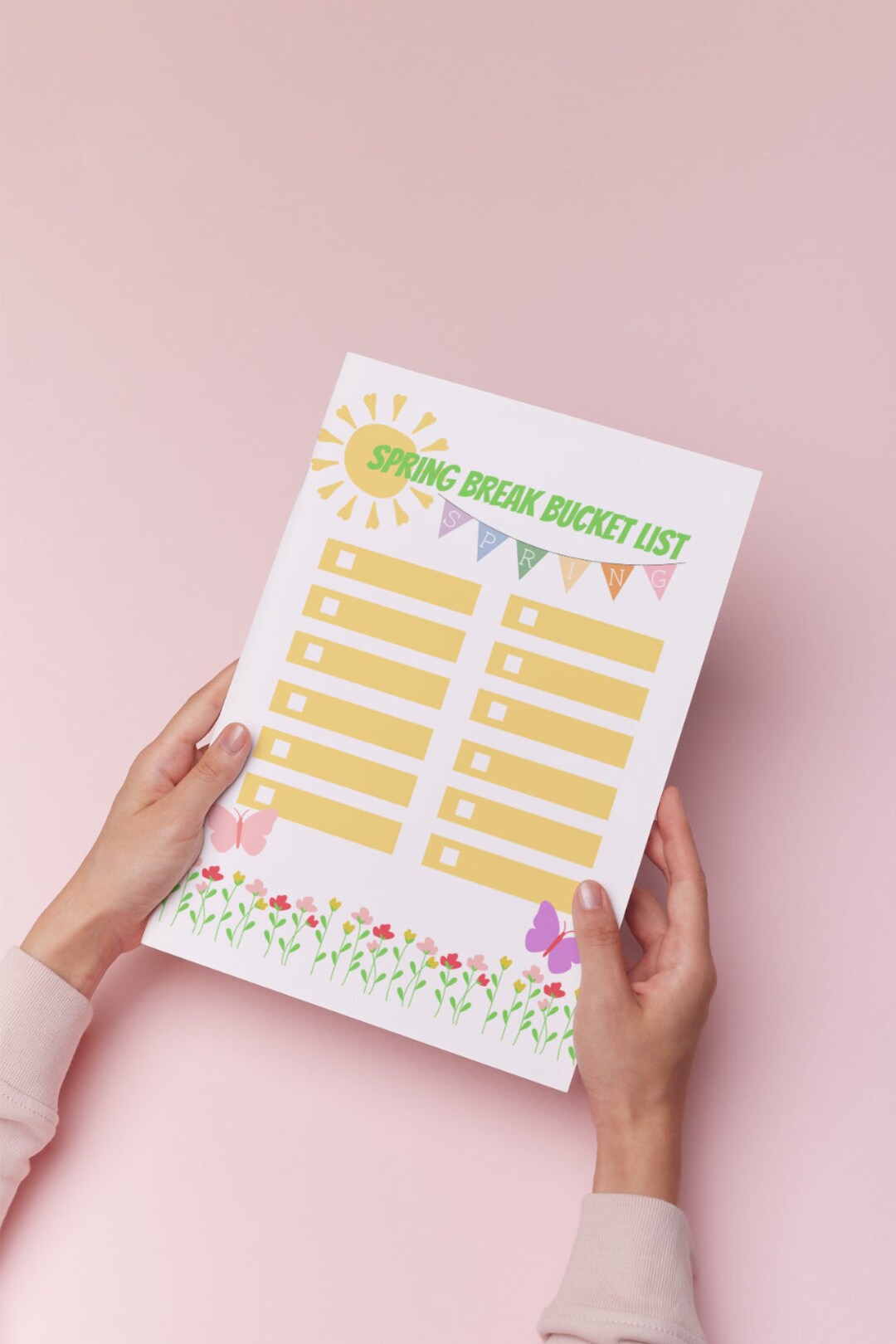 Spring Break Bucket List Download - Etsy