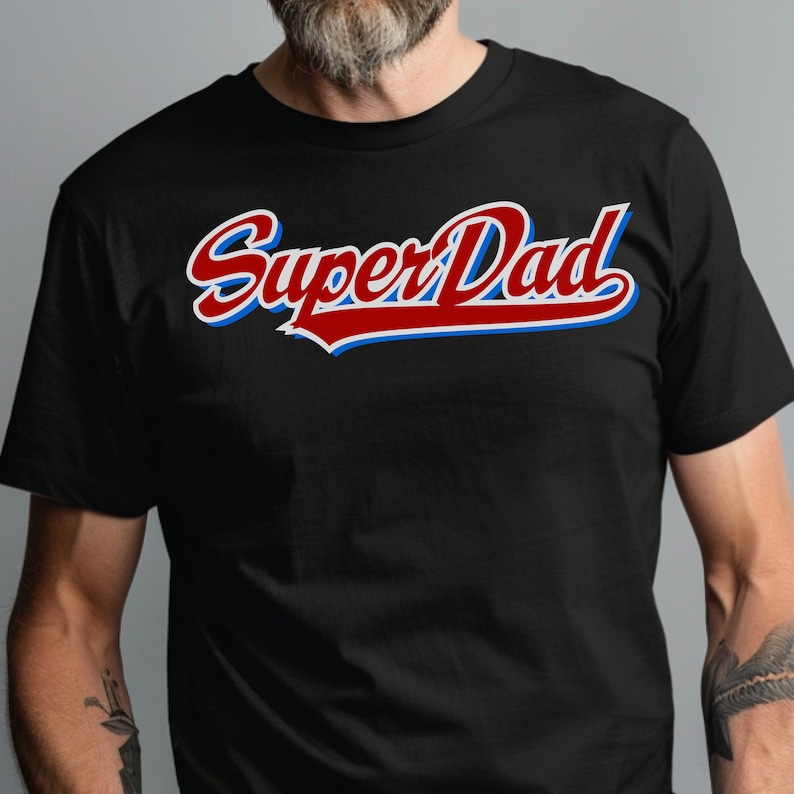 Super Dad T-shirt for Fathers Day Tshirt for Dad Worlds Best Dad Shirt Retro Present for Him ...