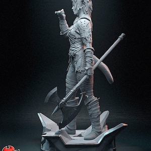 Karlach Tiefling, Barbarian Miniature, Unpainted, Torrida Minis, D&D ...