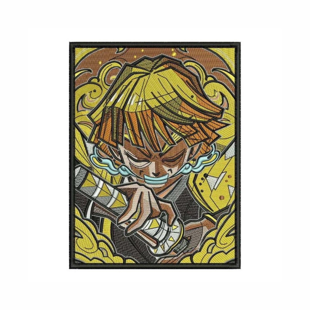 Zenitsu Yellow Machine Embroidery Design - Etsy