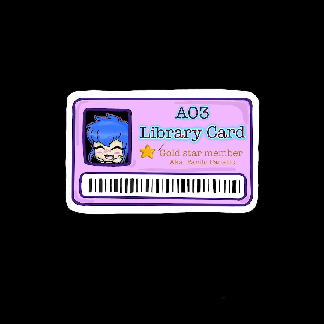 Book Lover's Sticker : AO3 Library Card - Etsy