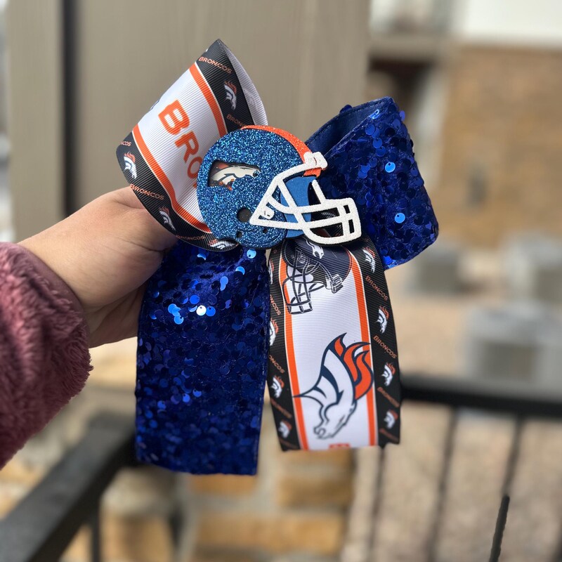 Broncos Hair Bow - Etsy