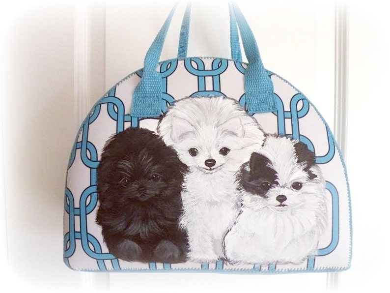Custom Pomeranian Hand Painted Handbag - Etsy