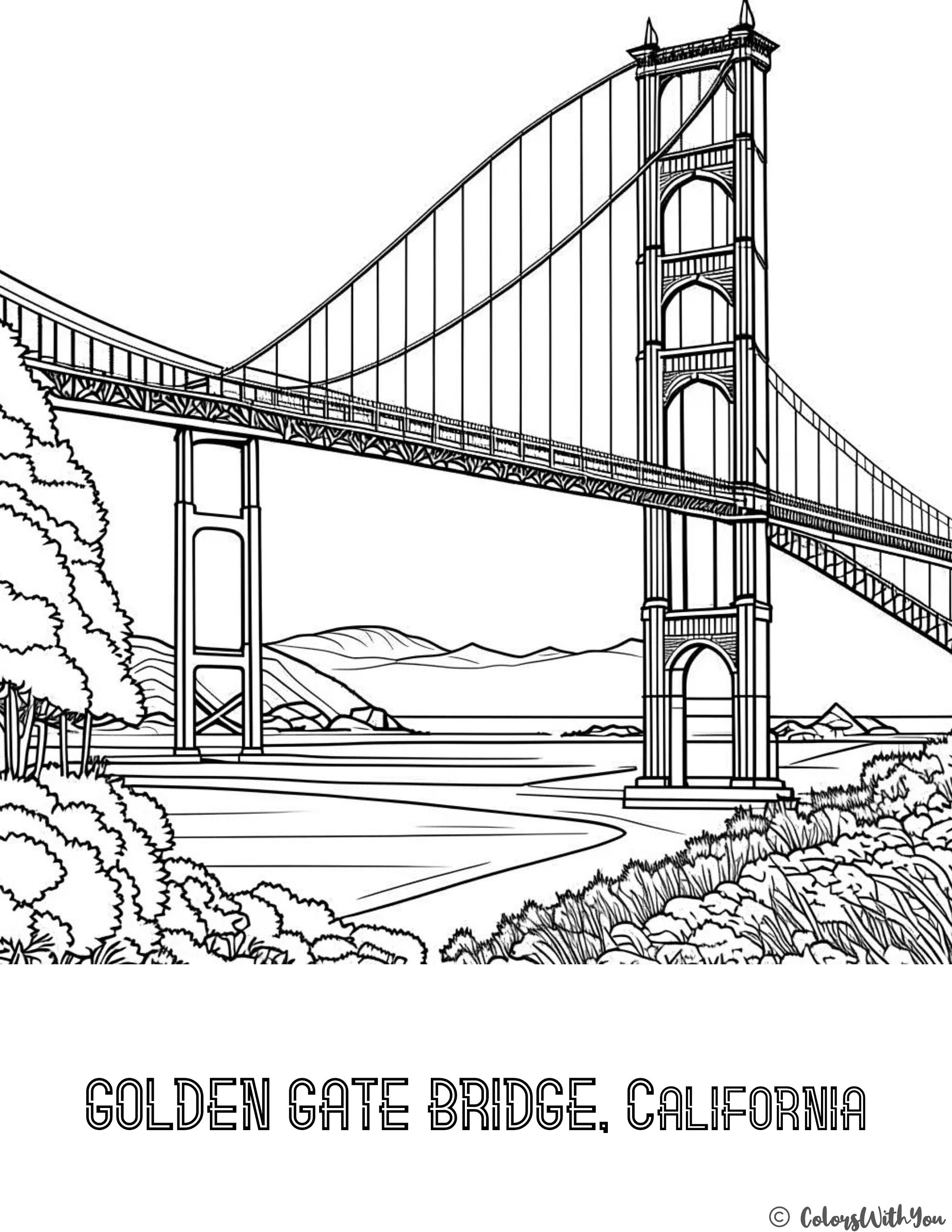 US Landmarks, Coloring Pages, Geography Worksheets, US American ...