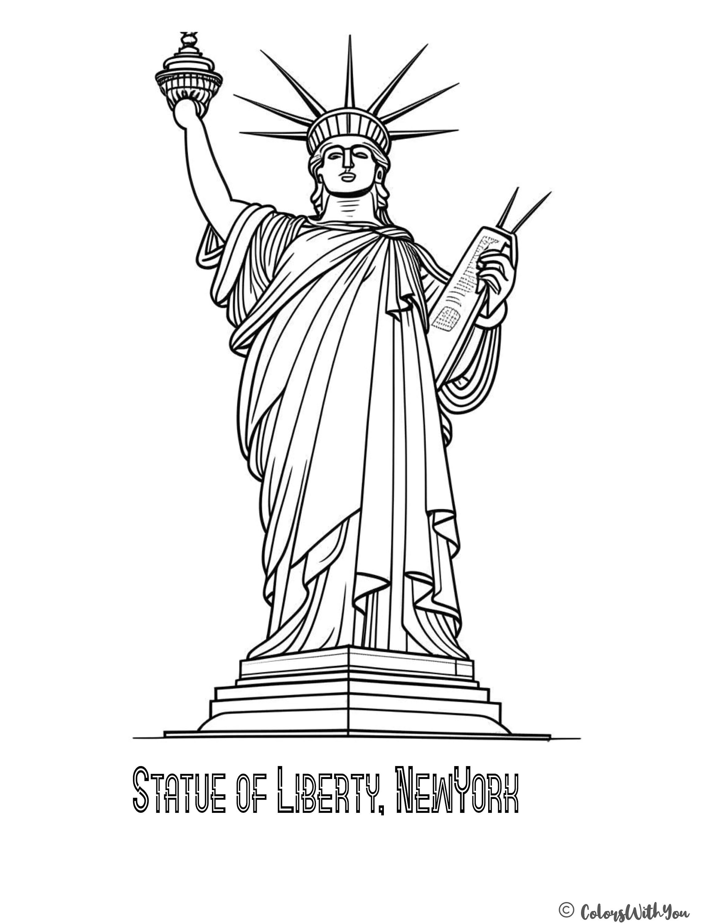 US Landmarks, Coloring Pages, Geography Worksheets, US American ...