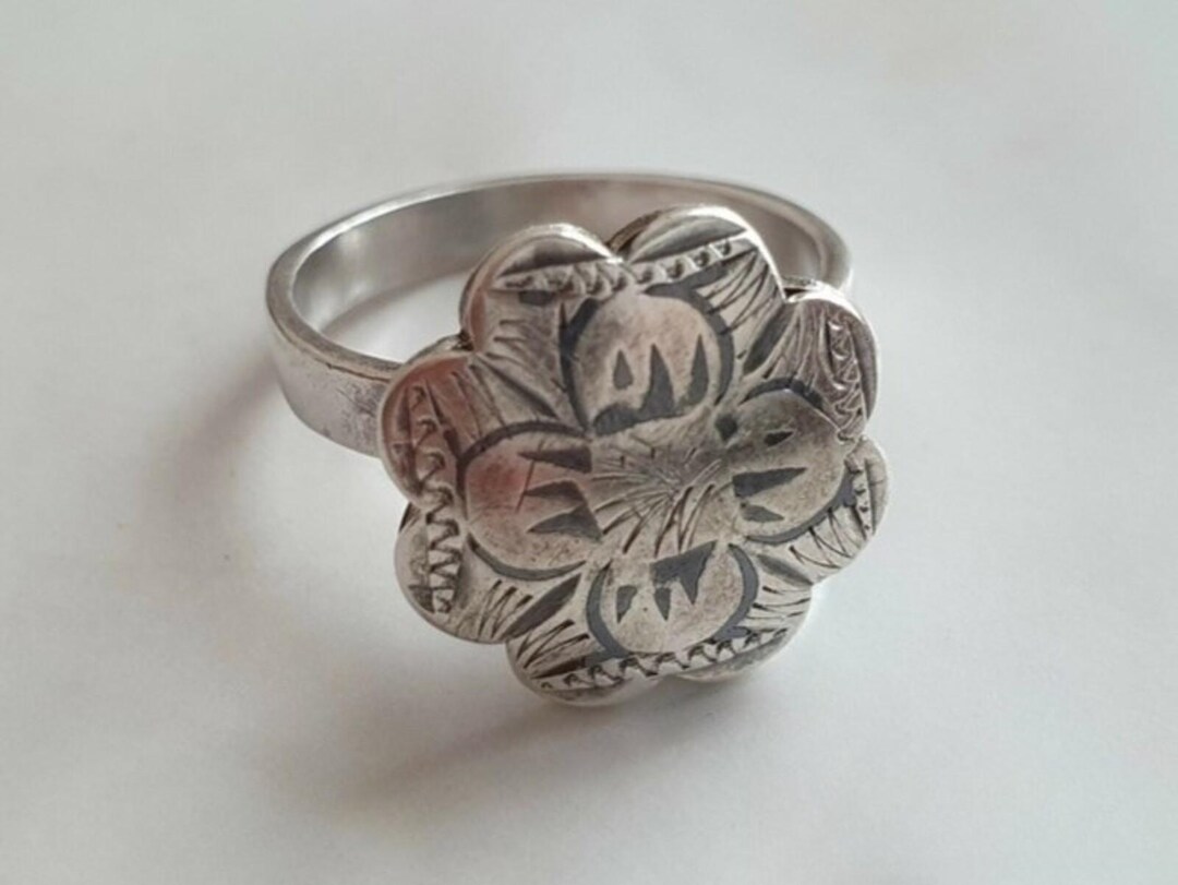 UNIQUE Rare Vintage Soviet USSR Ring Sterling Silver 925 Star Russian ...