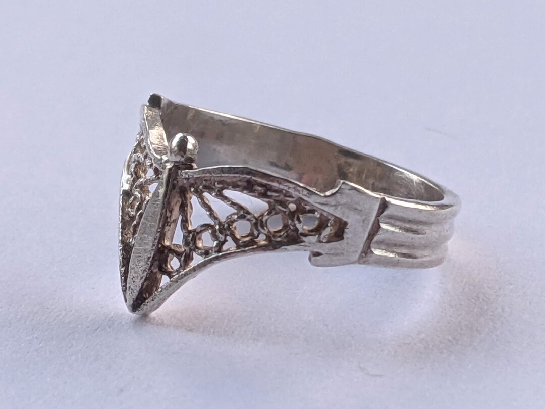 UNIQUE Rare Vintage Soviet USSR Ring Sterling Silver 925 Star Russian ...
