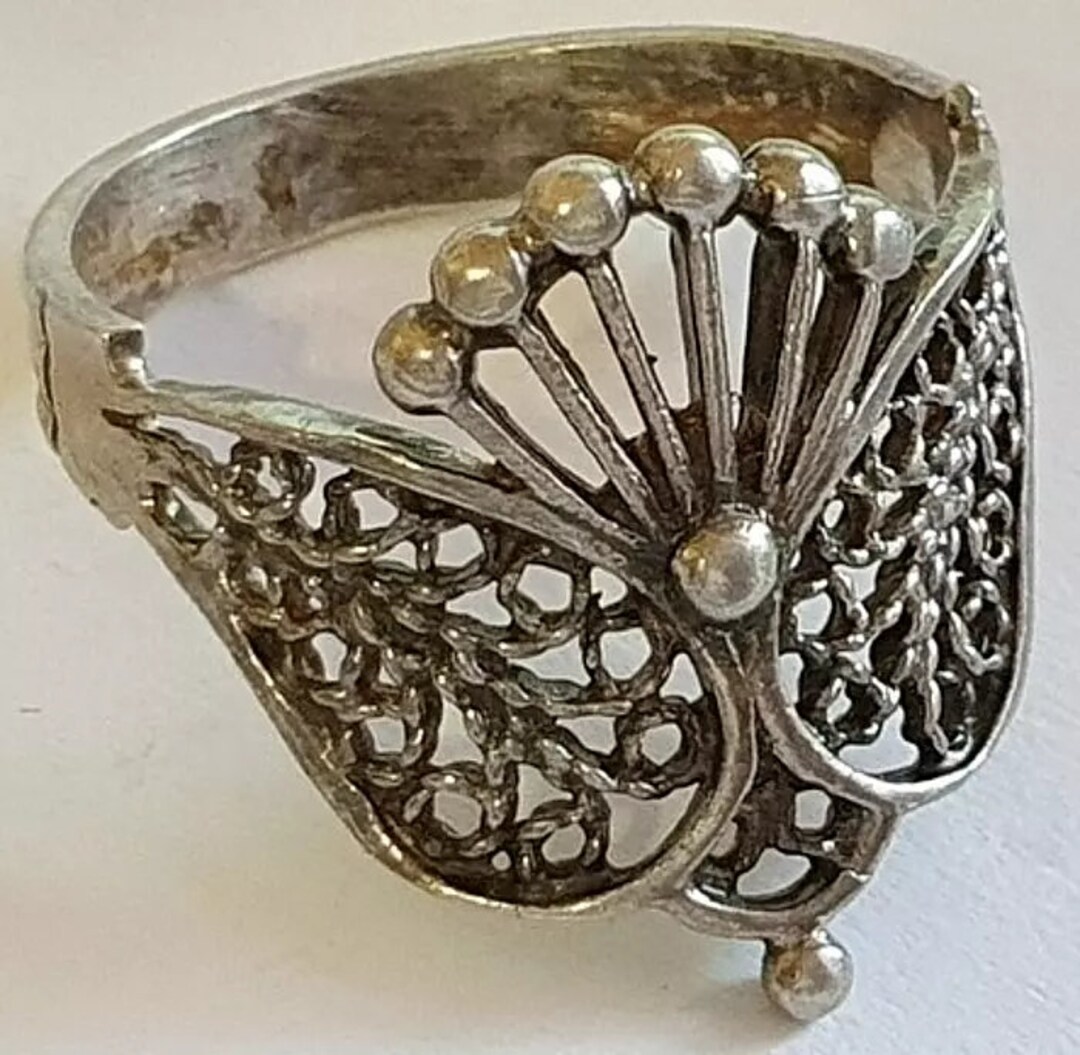 UNIQUE Rare Vintage Soviet USSR Ring Silver 925 Star Russian Antique ...