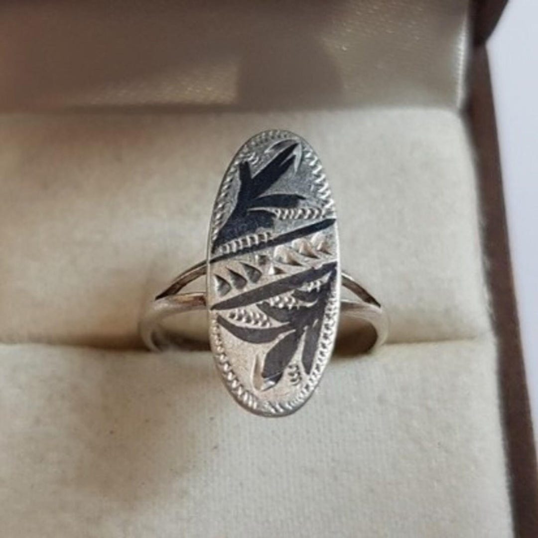 UNIQUE Rare Vintage Soviet USSR Ring Silver 916 Star Russian Antique ...