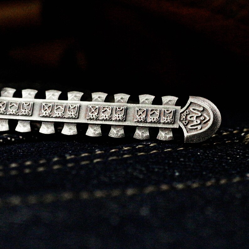 Mayan Scepter Tie Clip, 925 Silver Dragon Head Totem Men's Wedding ...