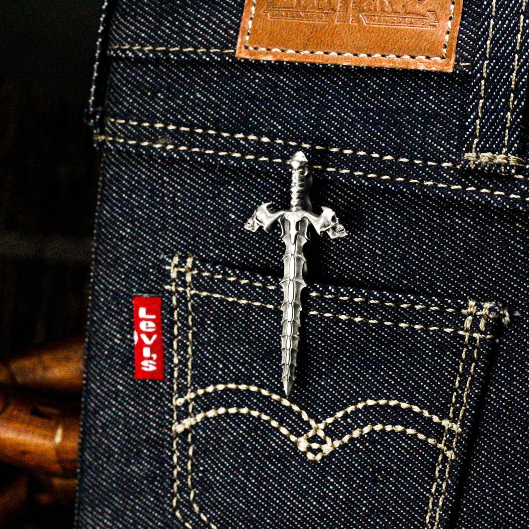 Crusader Skeleton Sword Tie Clip: Vintage Silver Brave Sword - Etsy