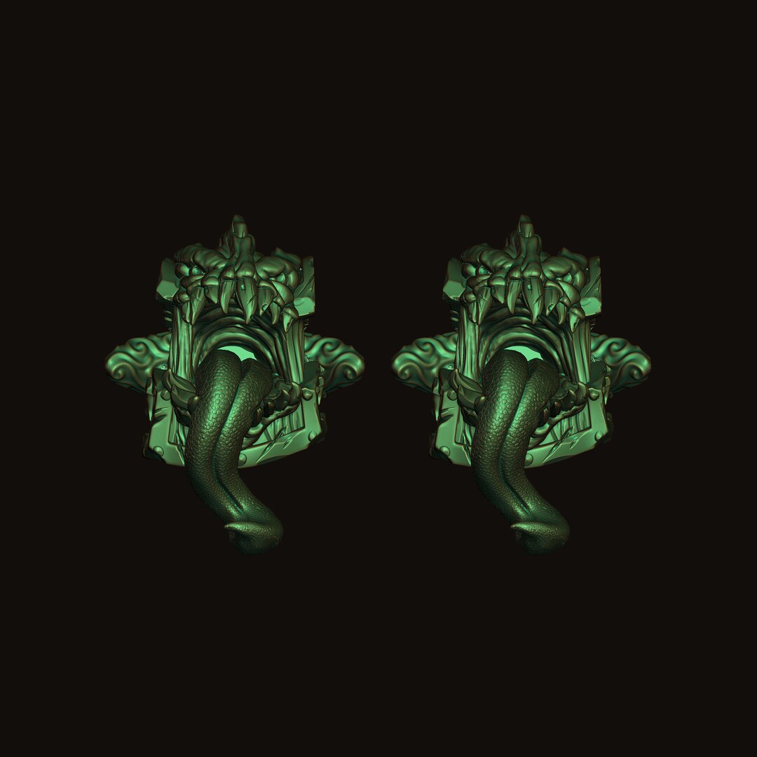 Treasure Box Monster Cufflinks, Tongue Out Devil Cufflinks, 925 Silver ...