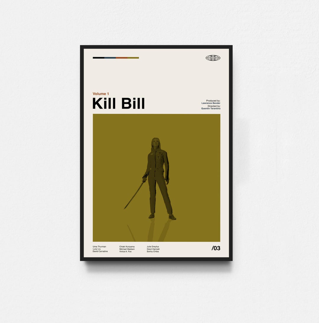 Kill Bill Poster, Kill Bill Print, Movie Poster, Midcentury Art ...