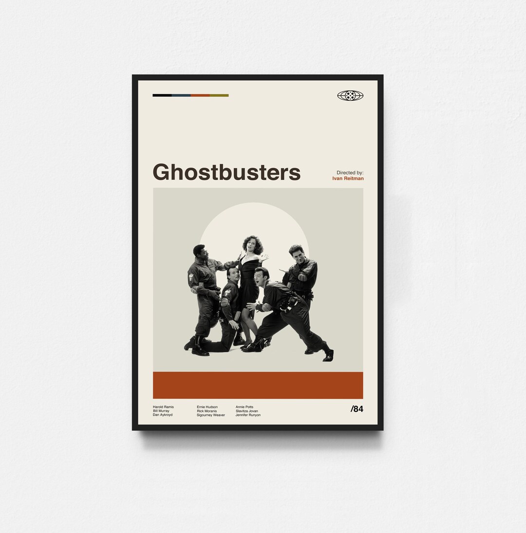 Ghostbusters Poster, Ghostbusters Print, Movie Poster, Midcentury Art ...