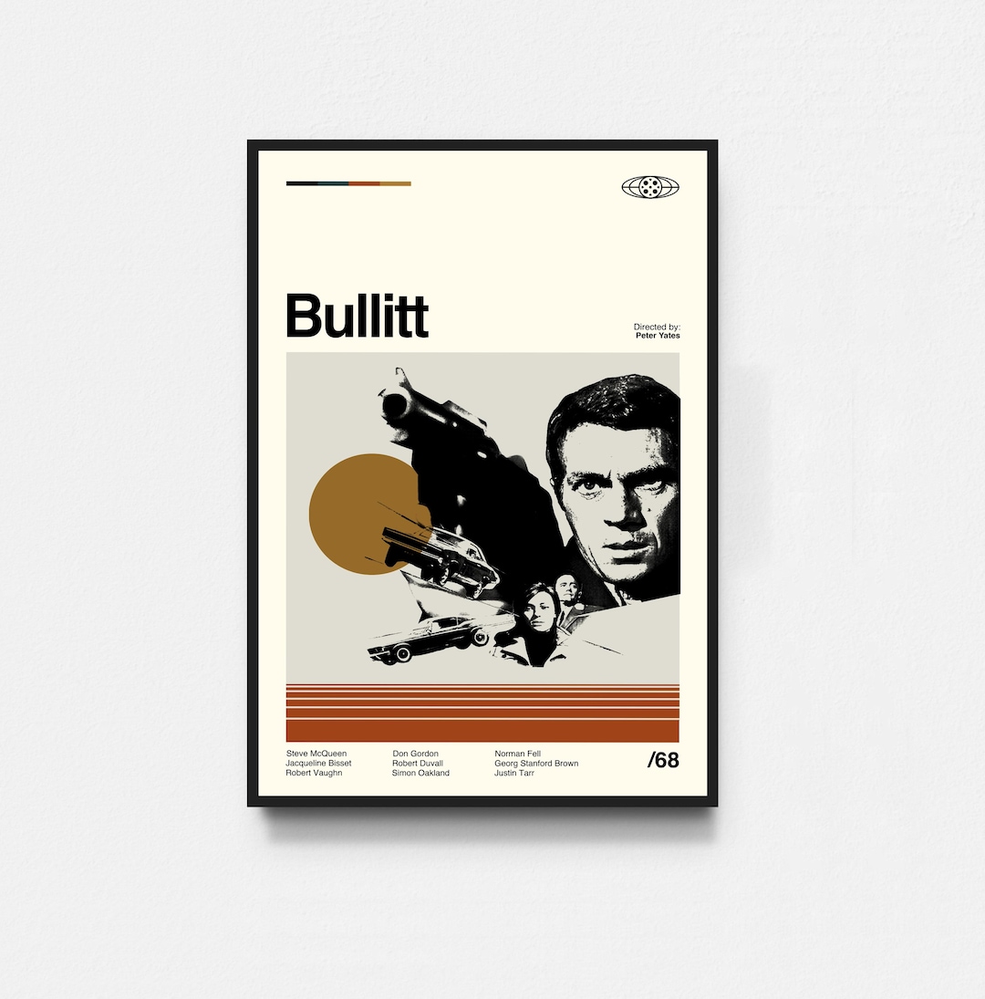 Bullit Poster, Bullit Movie Poster, Bullit Print, Movie Poster ...