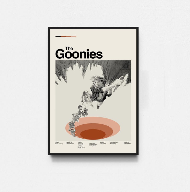 The Goonies Poster, the Goonies Print, Movie Poster, Midcentury Art ...