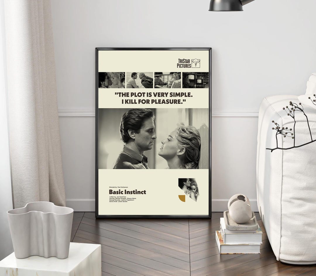 Basic Instinct Poster | Film Poster | Midcentury Art | Minimalist Art ...