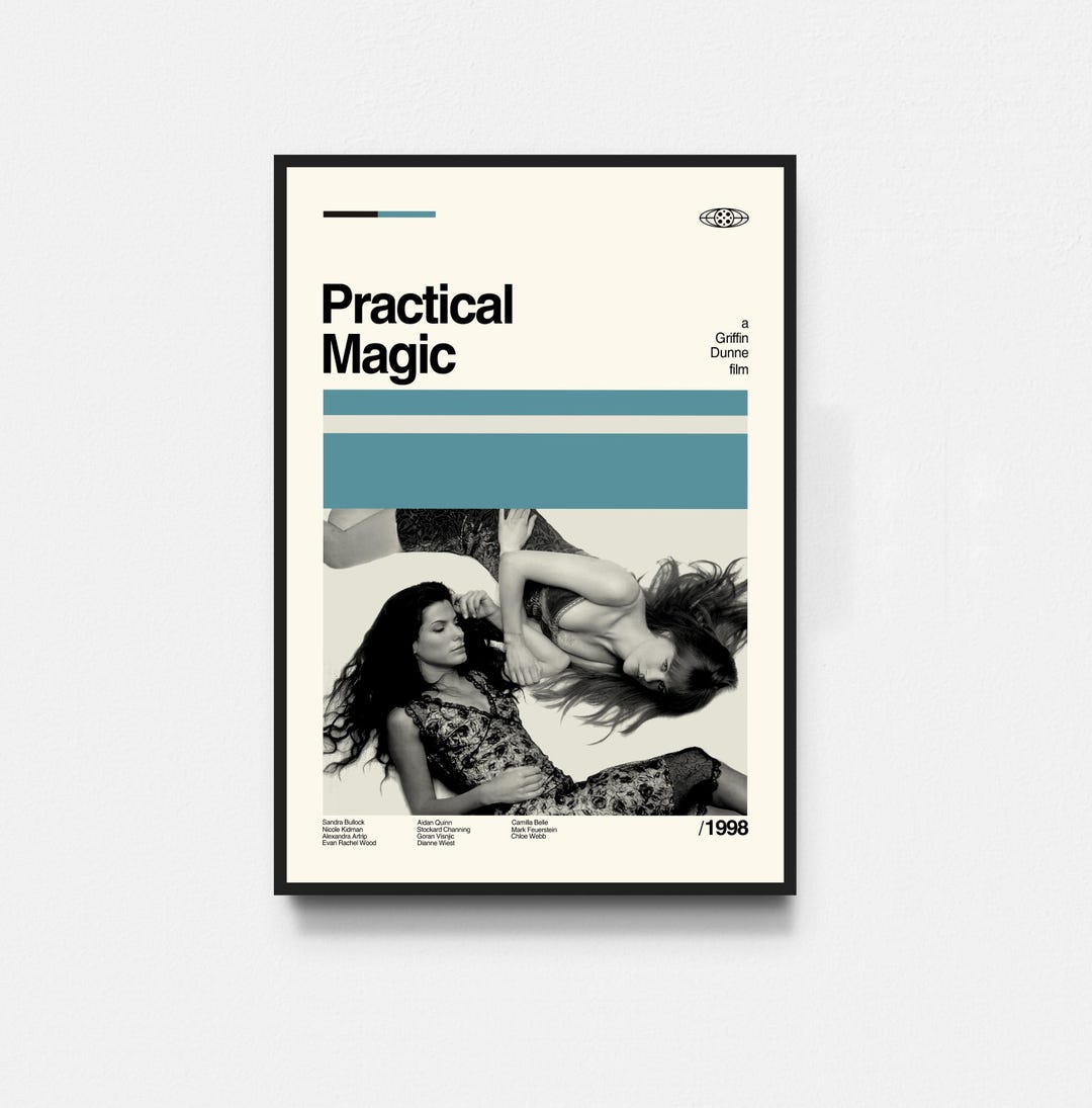 Practical Magic Poster, Practical Magic Print, Movie Poster, Midcentury Art, Minimalist Art ...