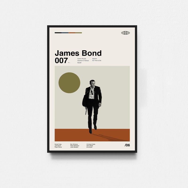James Bond Poster - Etsy Canada