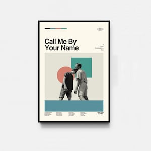 Call Me by Your Name Poster, Movie Poster, Midcentury Art, Minimalist ...