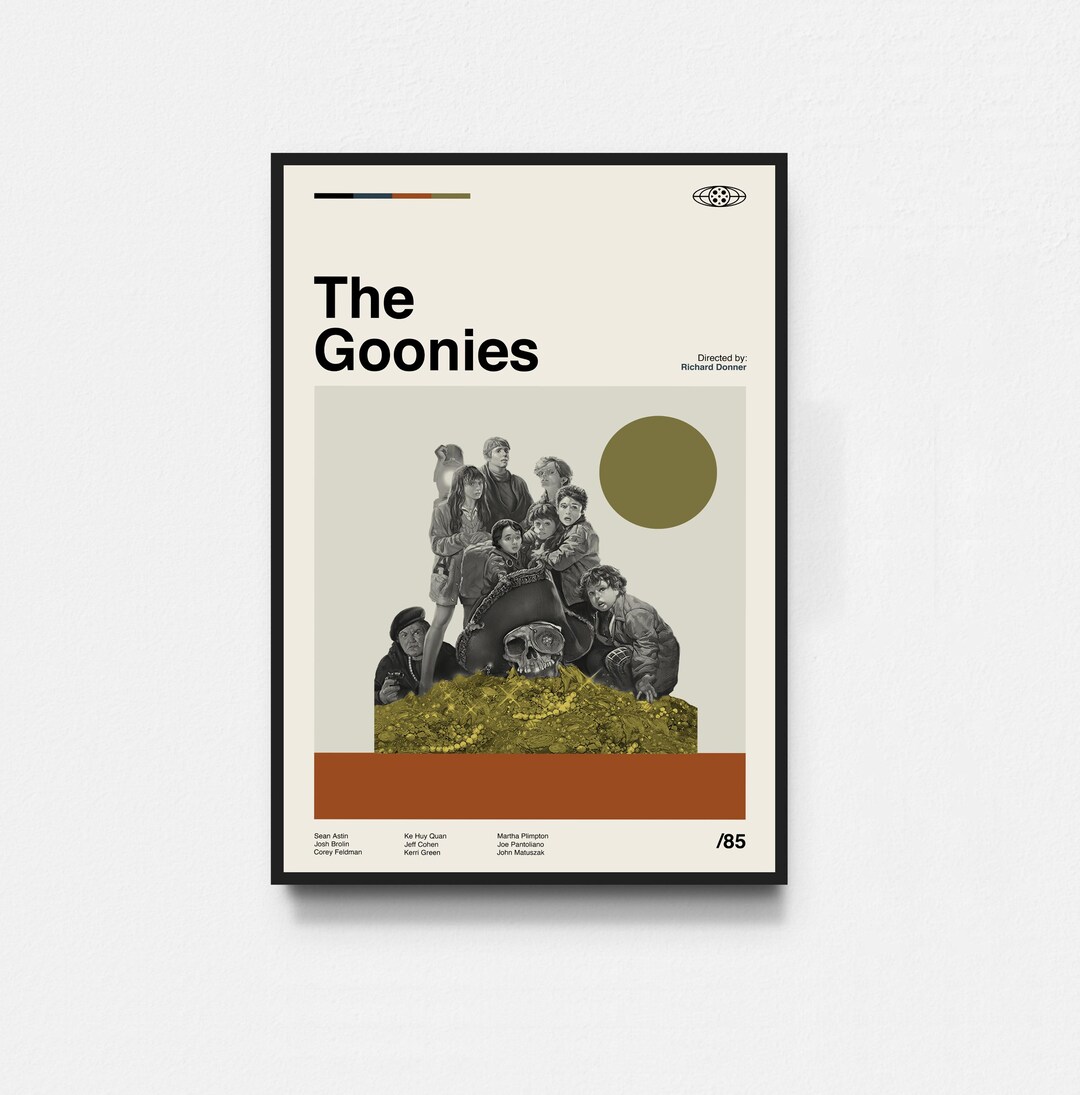 The Goonies Poster, the Goonies Print, Movie Poster, Midcentury Art ...
